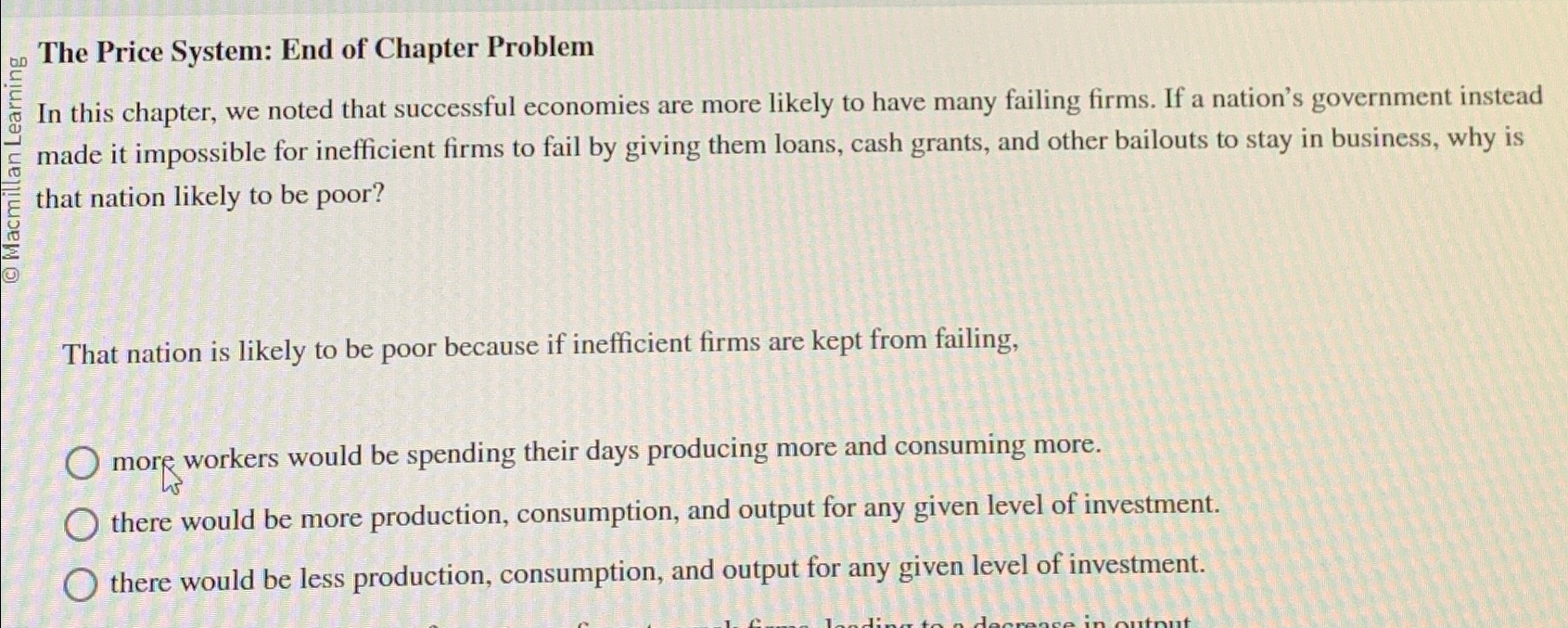 Solved The Price System: End of Chapter ProblemIn this | Chegg.com