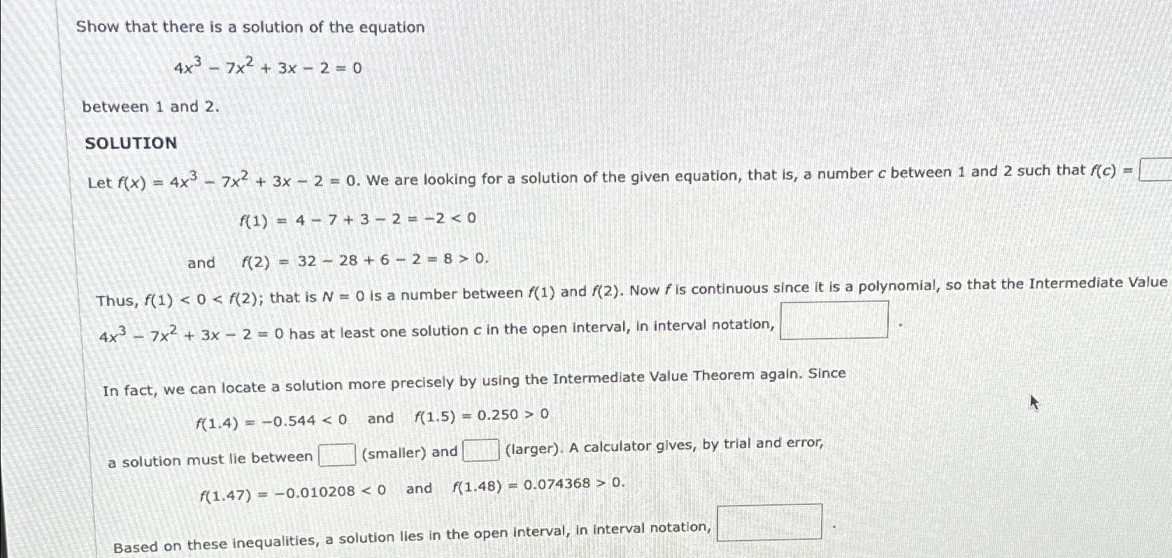 Solved Show that there is a solution of the | Chegg.com