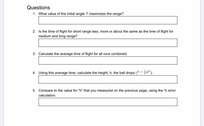 Solved PHYSICS 182A/195L LAB REPORT - LAB 4: PROJECTILE | Chegg.com