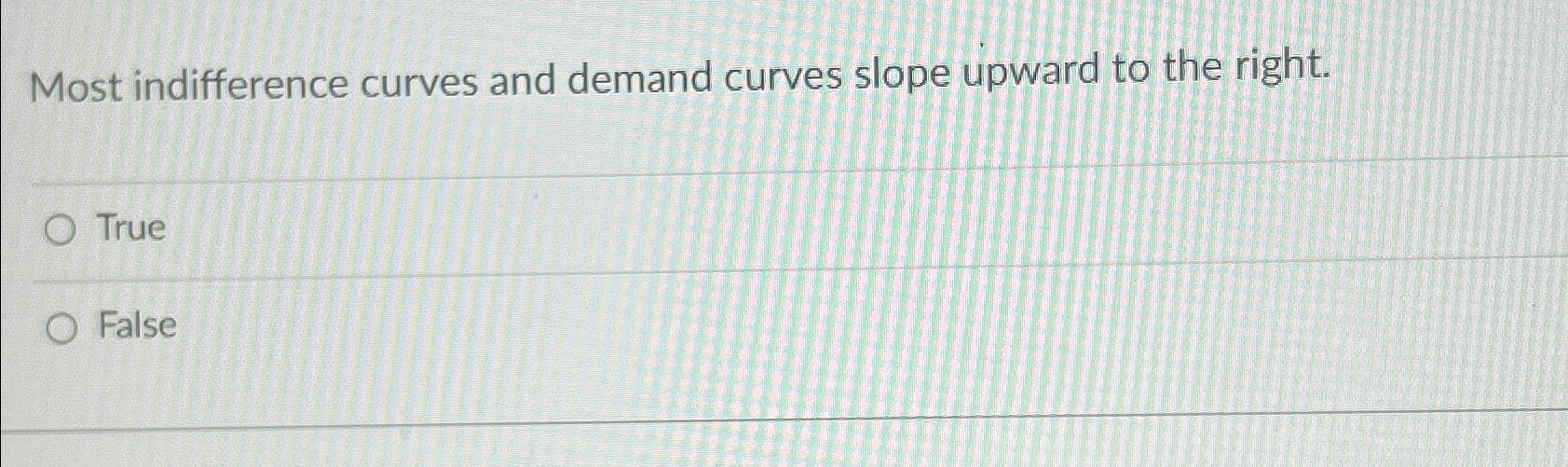 Solved Most indifference curves and demand curves slope | Chegg.com