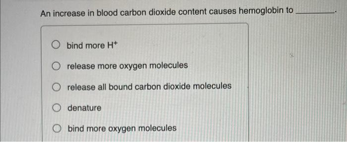 Solved An increase in blood carbon dioxide content causes | Chegg.com