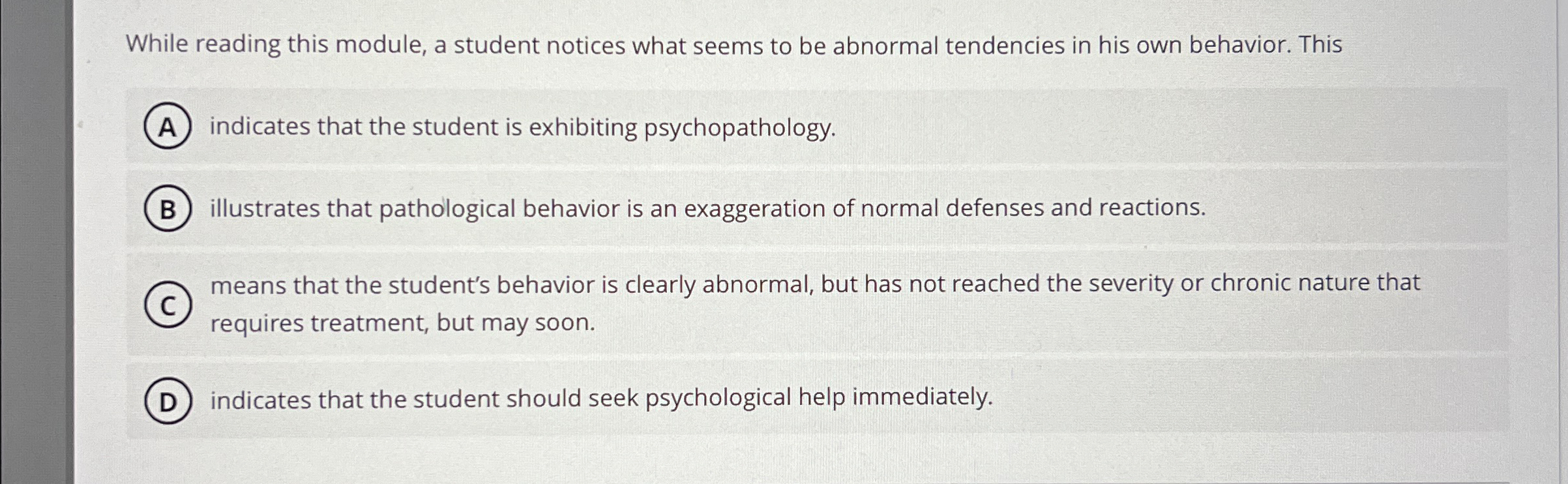 Solved While reading this module, a student notices what | Chegg.com