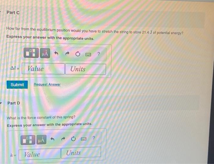Solved A certain spring stores 10.7 J of potential energy | Chegg.com
