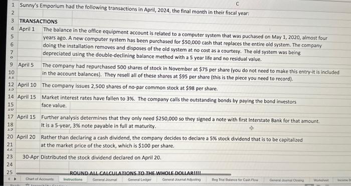Solved 1 Sunny's Emporium had the following transactions in | Chegg.com Solved 1 Sunny's Emporium had the following transactions in | Chegg.com