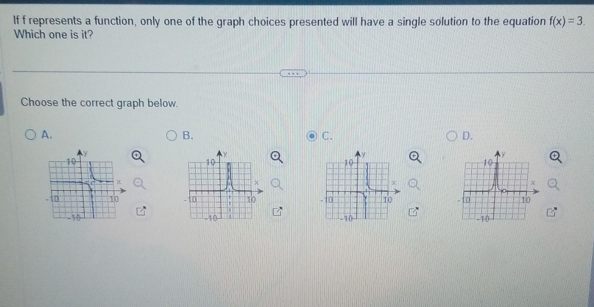Solved If f represents a function, only one of the graph | Chegg.com
