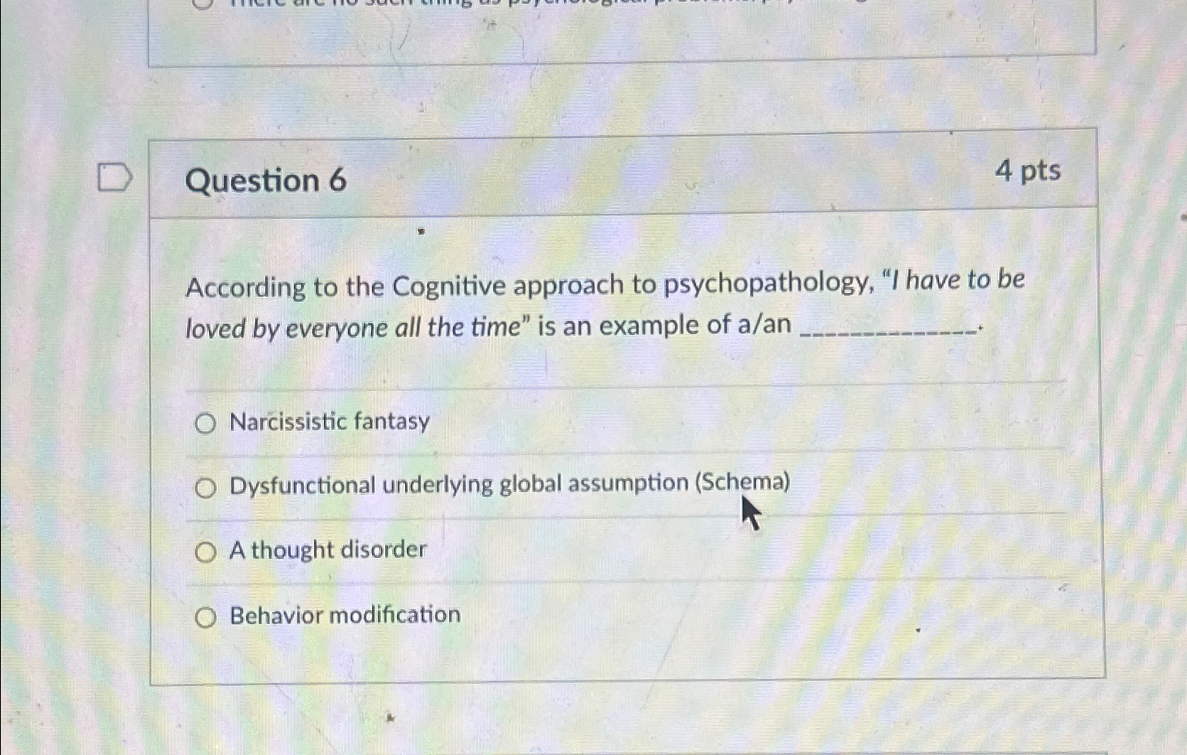Solved Question 64 ﻿ptsAccording to the Cognitive approach | Chegg.com