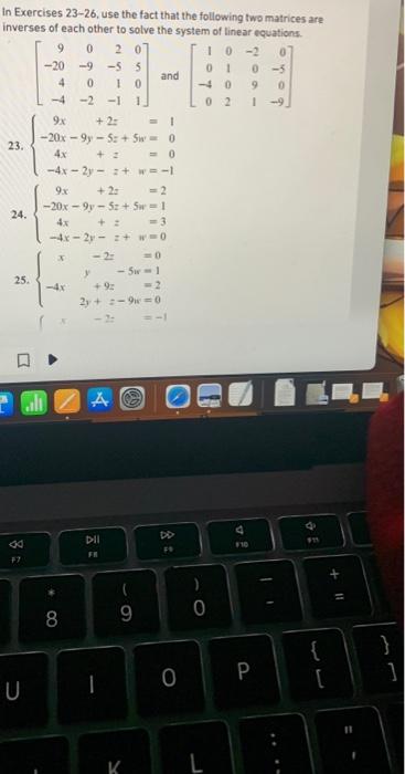 Solved In Exercises 23-26, use the fact that the following | Chegg.com