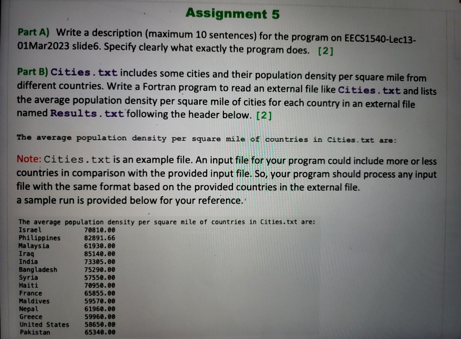 Solved Part A) Write a description (maximum 10 sentences) | Chegg.com