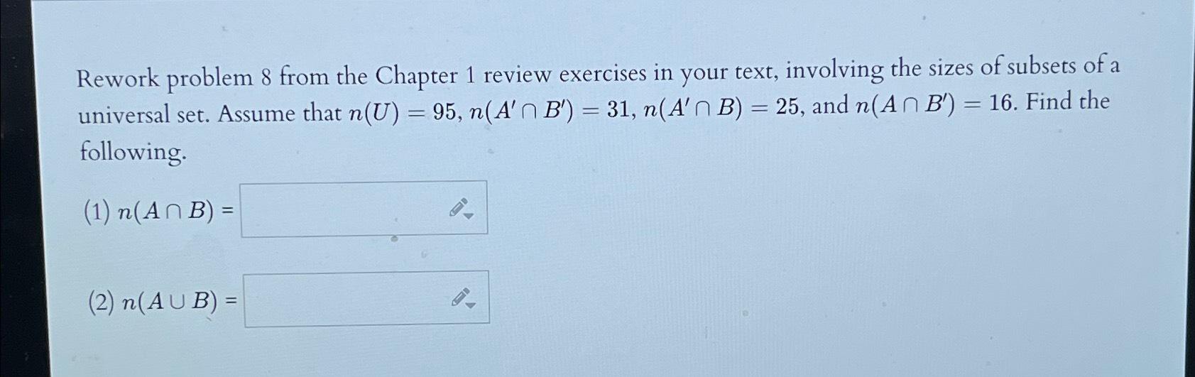 Solved Rework problem 8 ﻿from the Chapter 1 ﻿review | Chegg.com