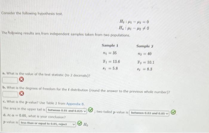 t: BuSI 2305−10.2 Practice Problems Exercise 10.09 | Chegg.com