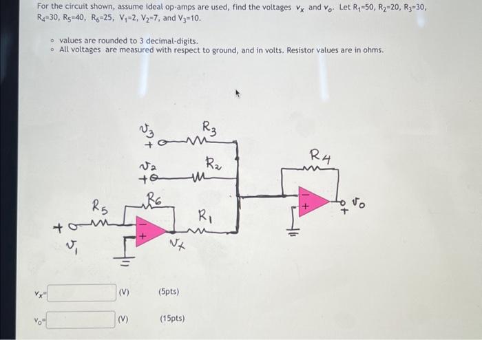 Solved For the circuit shown, assume ideal op-amps are used, | Chegg.com