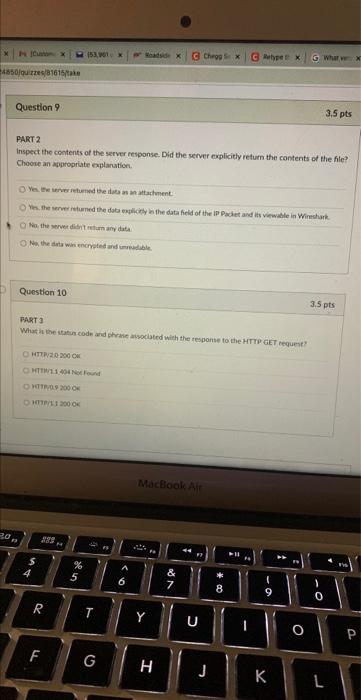 Solved PART 2 Inspect the contents of the server response. | Chegg.com