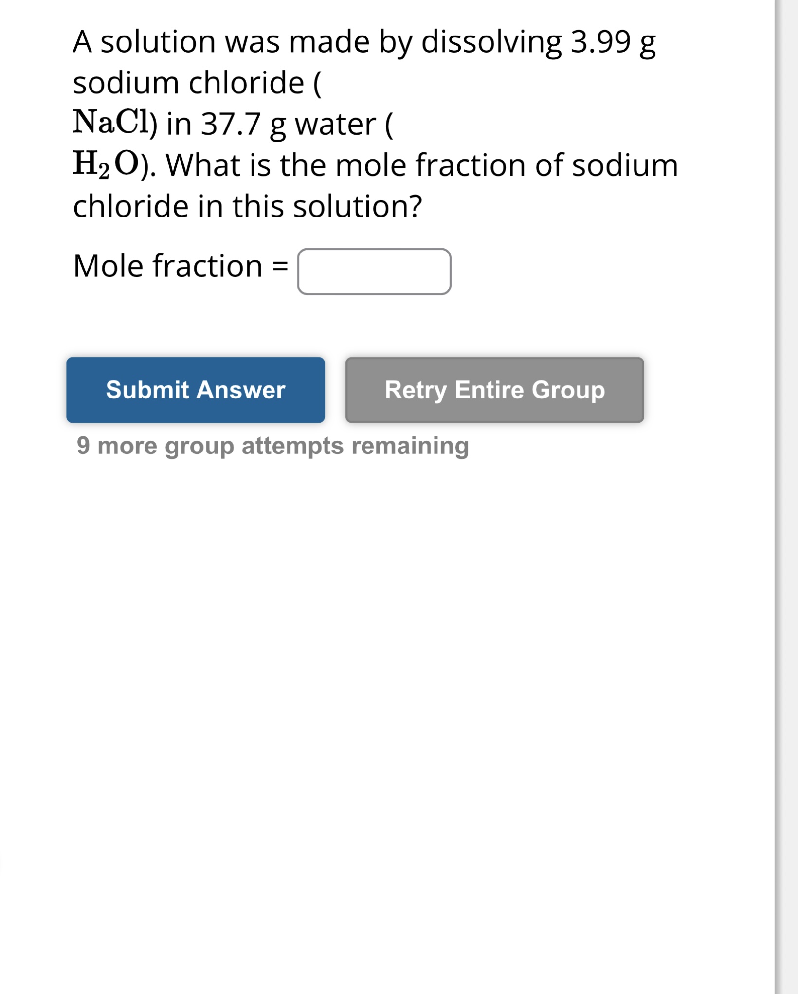 Solved A solution was made by dissolving 3.99 ﻿g sodium | Chegg.com
