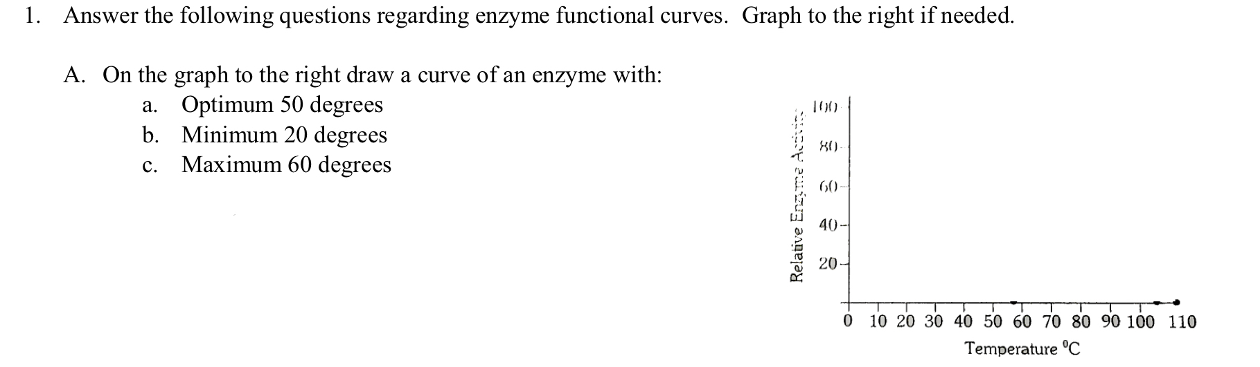 Solved Answer the following questions regarding enzyme | Chegg.com