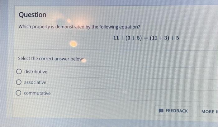 Solved Question Which property is demonstrated by the | Chegg.com