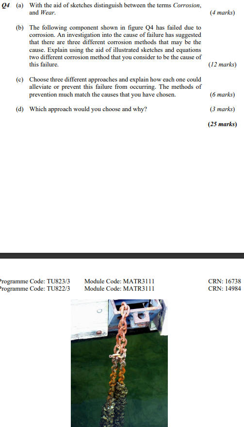 Solved Q4 (a) ﻿With the aid of sketches distinguish between | Chegg.com