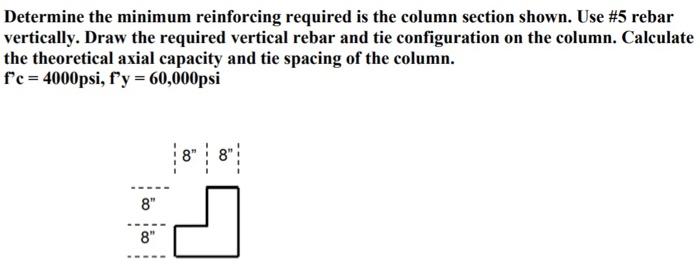 Solved Determine the minimum reinforcing required is the | Chegg.com