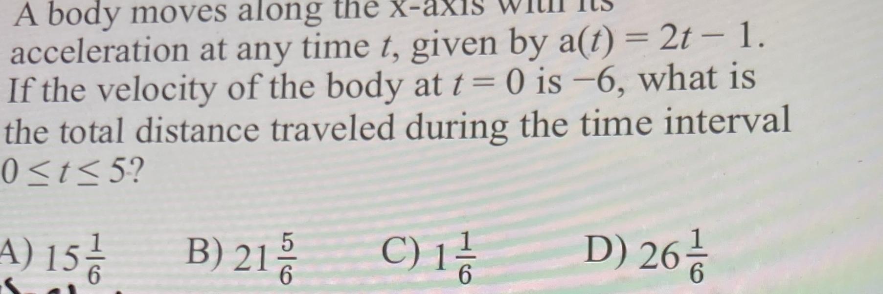 Solved A body moves along the x-axis will is acceleration at | Chegg.com