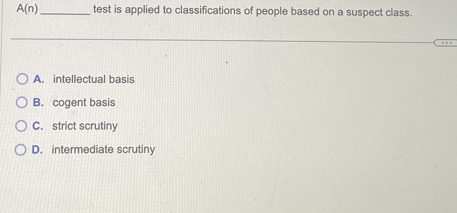 Solved A(n)test is applied to classifications of people | Chegg.com