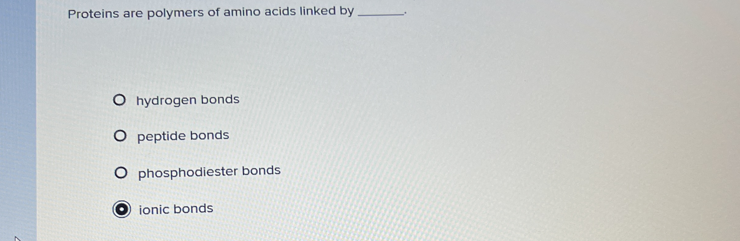 Solved Proteins are polymers of amino acids linked | Chegg.com