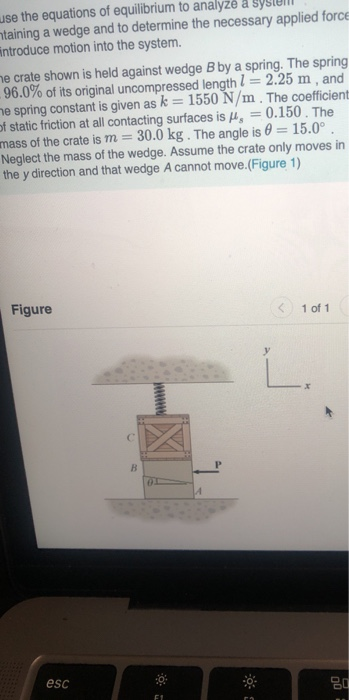 Solved Part A - Determining the normal force exerted by the | Chegg.com