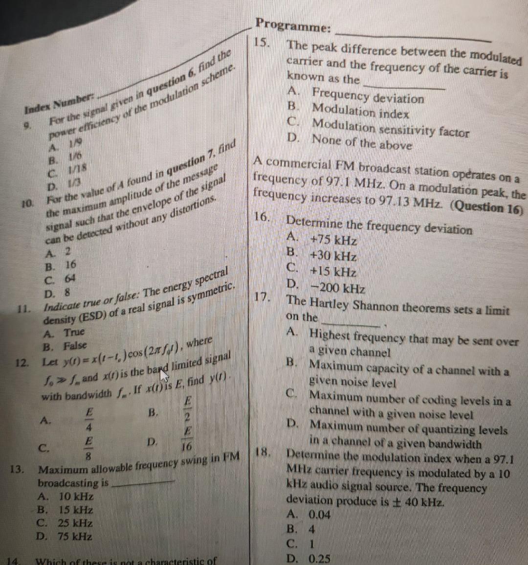 Solved 1. Indicate whether the following is true or false: | Chegg.com