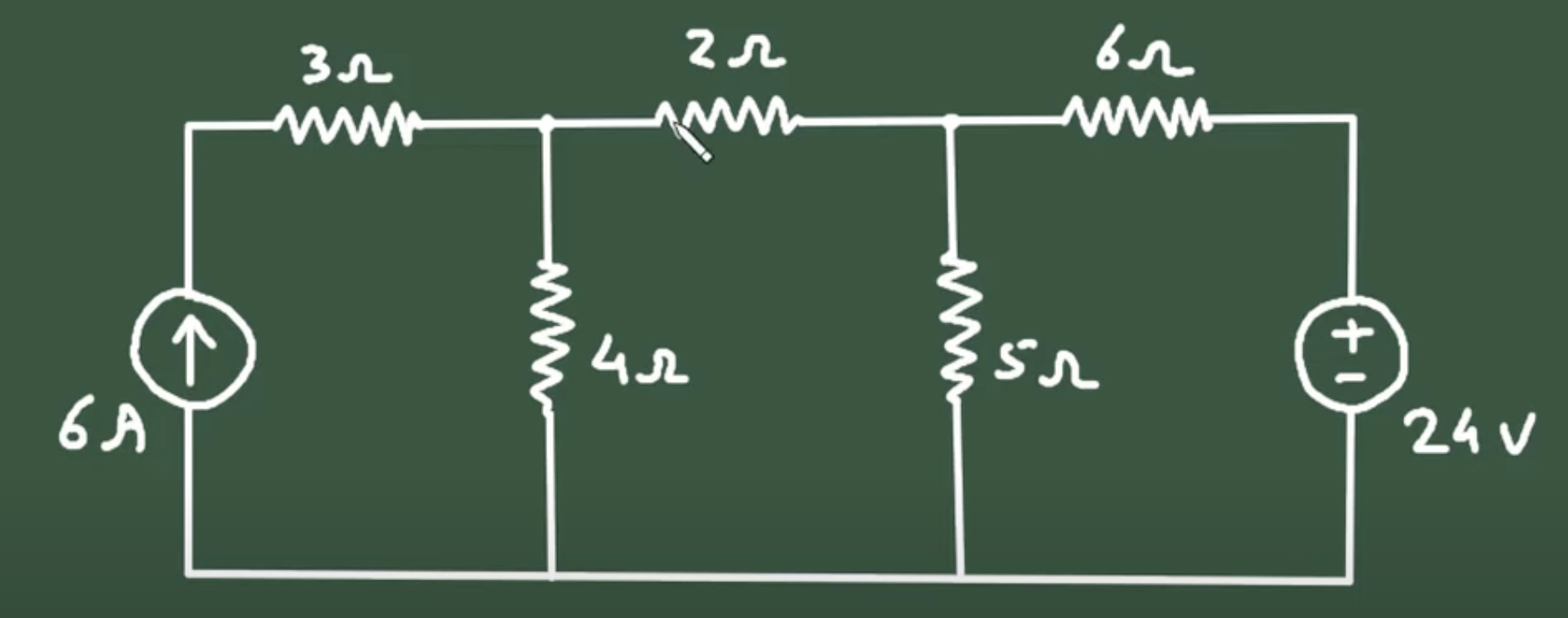 Solved find current flowing through 2 ﻿ohm resistor using | Chegg.com