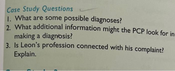2. What additional information might the PCP look for | Chegg.com