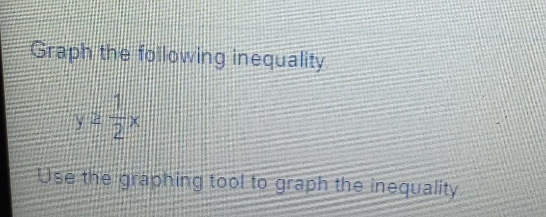 Solved Graph the following inequality. Use the graphing tool | Chegg.com