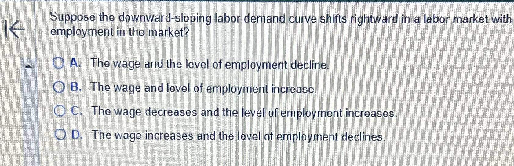 Solved Suppose the downward-sloping labor demand curve | Chegg.com