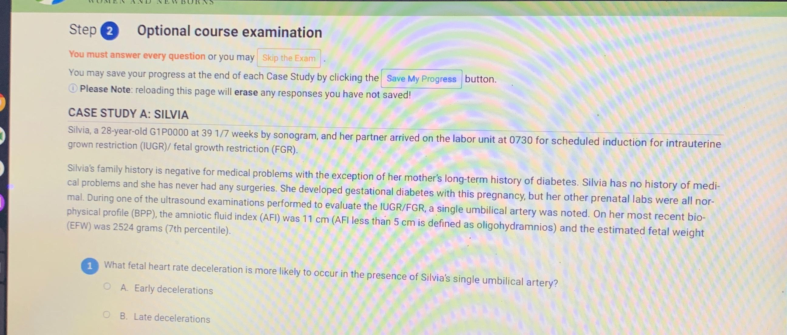 Solved Step 2 ﻿Optional course examinationYou must answer | Chegg.com