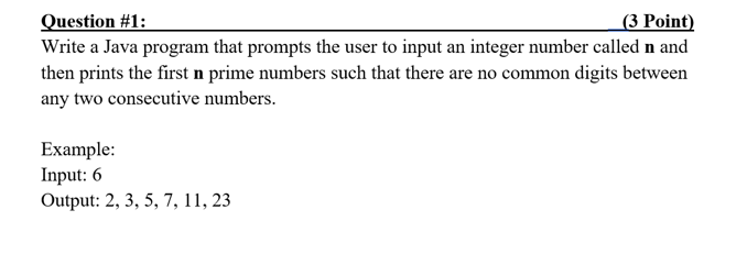 Solved NOTE: Please without using setsWrite a Java program | Chegg.com