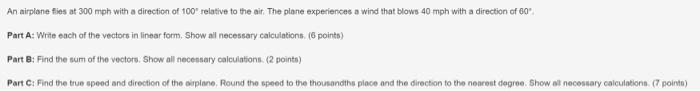 Solved Question 3: Part A: /1 (vector 1) /2 (work for vector | Chegg.com
