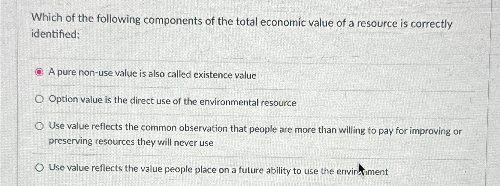 Solved Which of the following components of the total | Chegg.com