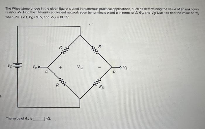 Solved The Wheatstone bridge in the given figure is used in | Chegg.com