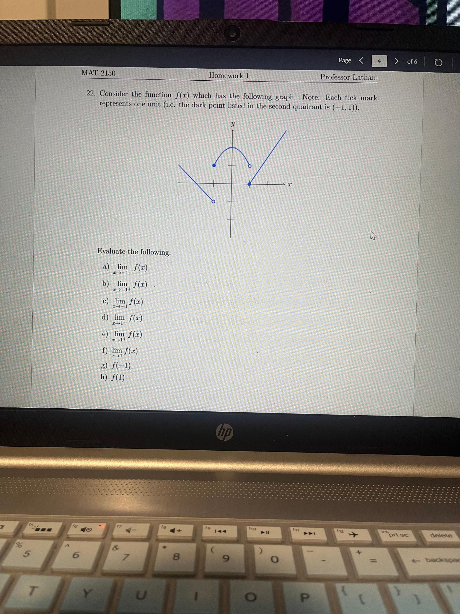 Solved MAT 2150Homework 1Professor Latham22. ﻿Consider the | Chegg.com