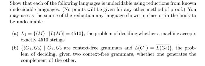 Solved Show that each of the following languages is | Chegg.com