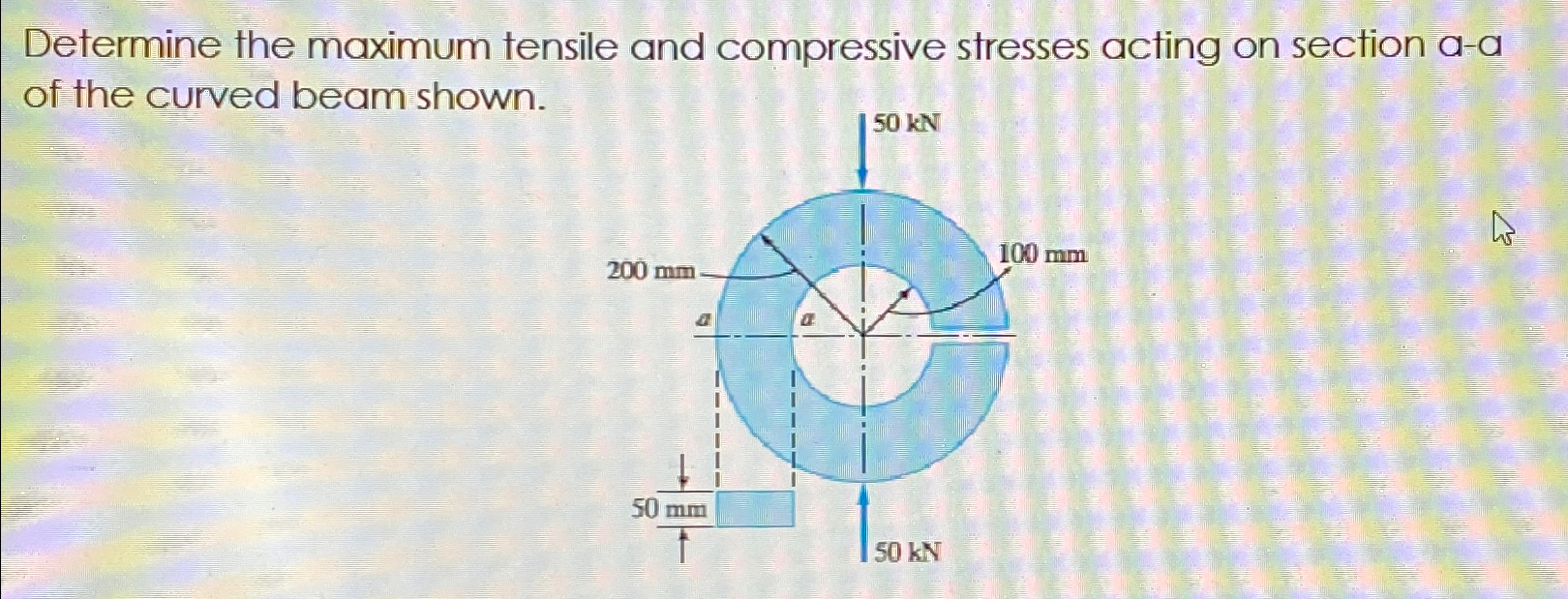 Solved Determine the maximum tensile and compressive | Chegg.com