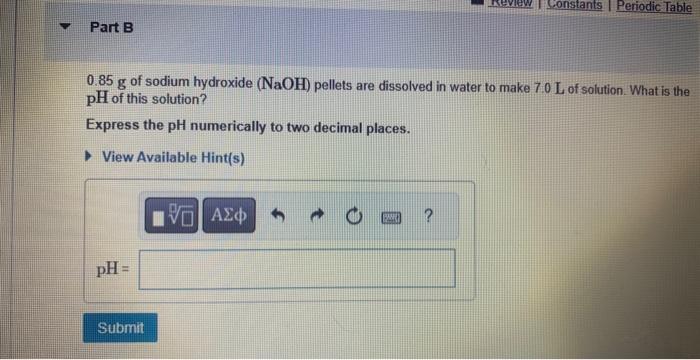 Solved pH is a logarithmic scale used to indicate the | Chegg.com