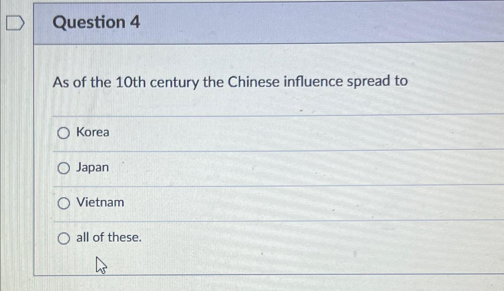 Solved Question 4As of the 10th century the Chinese | Chegg.com