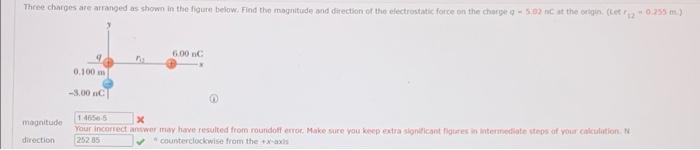Solved maghitude direction | Chegg.com Solved maghitude direction | Chegg.com