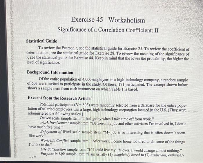 Solved Significance of a Correlation Coefficient: II | Chegg.com