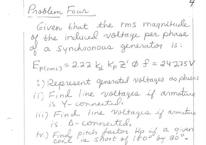 Solved Problem Four Given that the rms magnitule of of the | Chegg.com