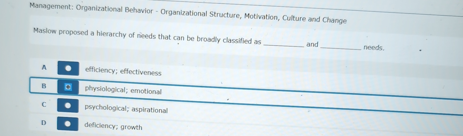 Solved Management: Organizational Behavior - ﻿Organizational | Chegg.com