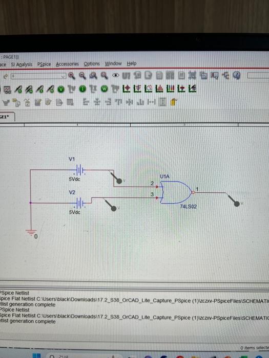 Solved (a)Spice Netlist tilist generation complete PSpice | Chegg.com