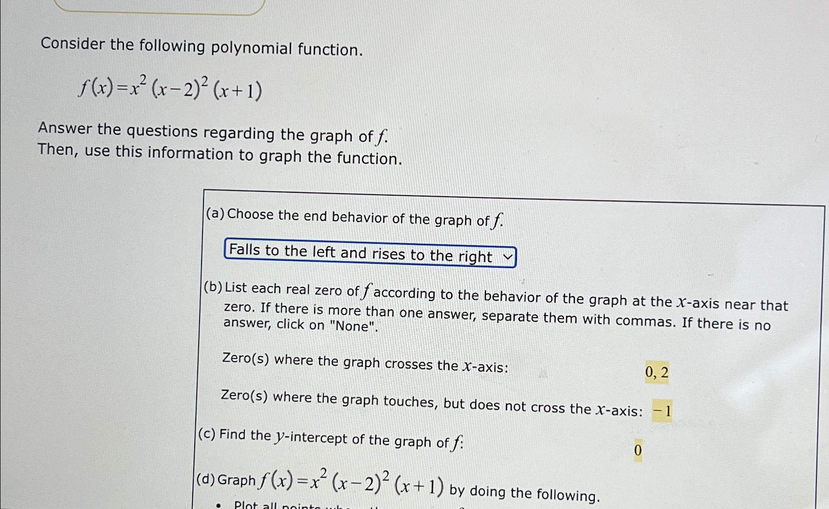Solved Consider the following polynomial | Chegg.com
