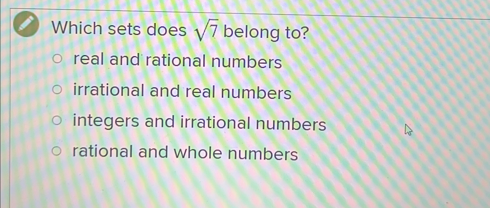 Solved Which sets does 72 ﻿belong to?real and rational | Chegg.com