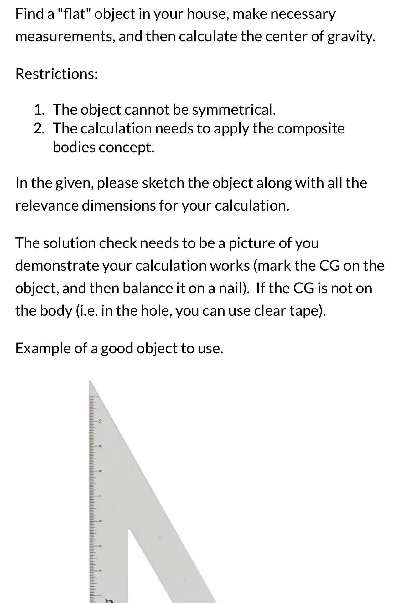 Solved Use any object that will work for this. ThanksFind a | Chegg.com