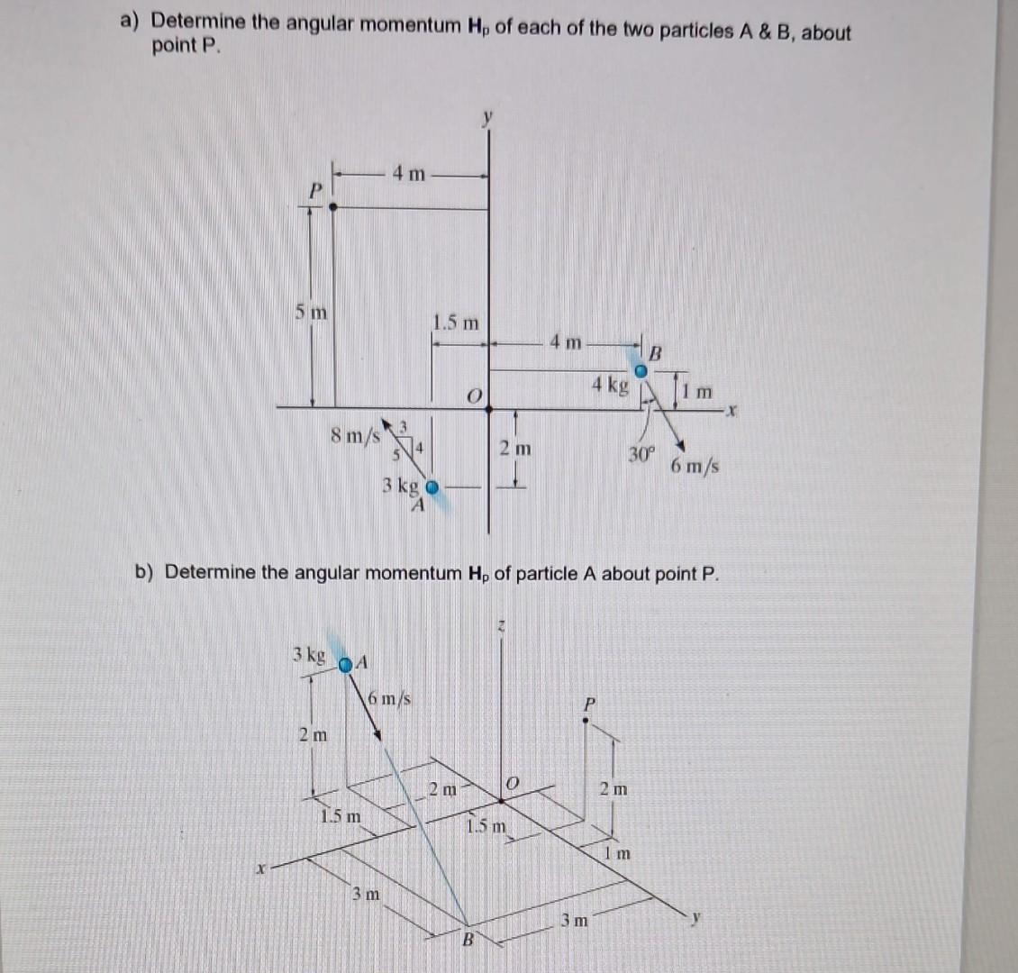Solved a) Determine the angular momentum Hp of each of the | Chegg.com