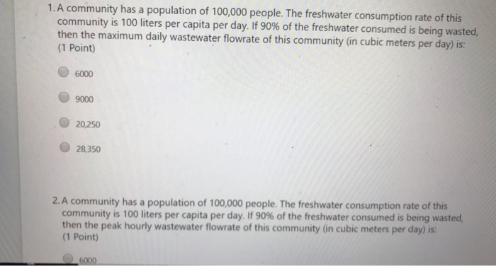 Solved 1. A community has a population of 100,000 people. | Chegg.com